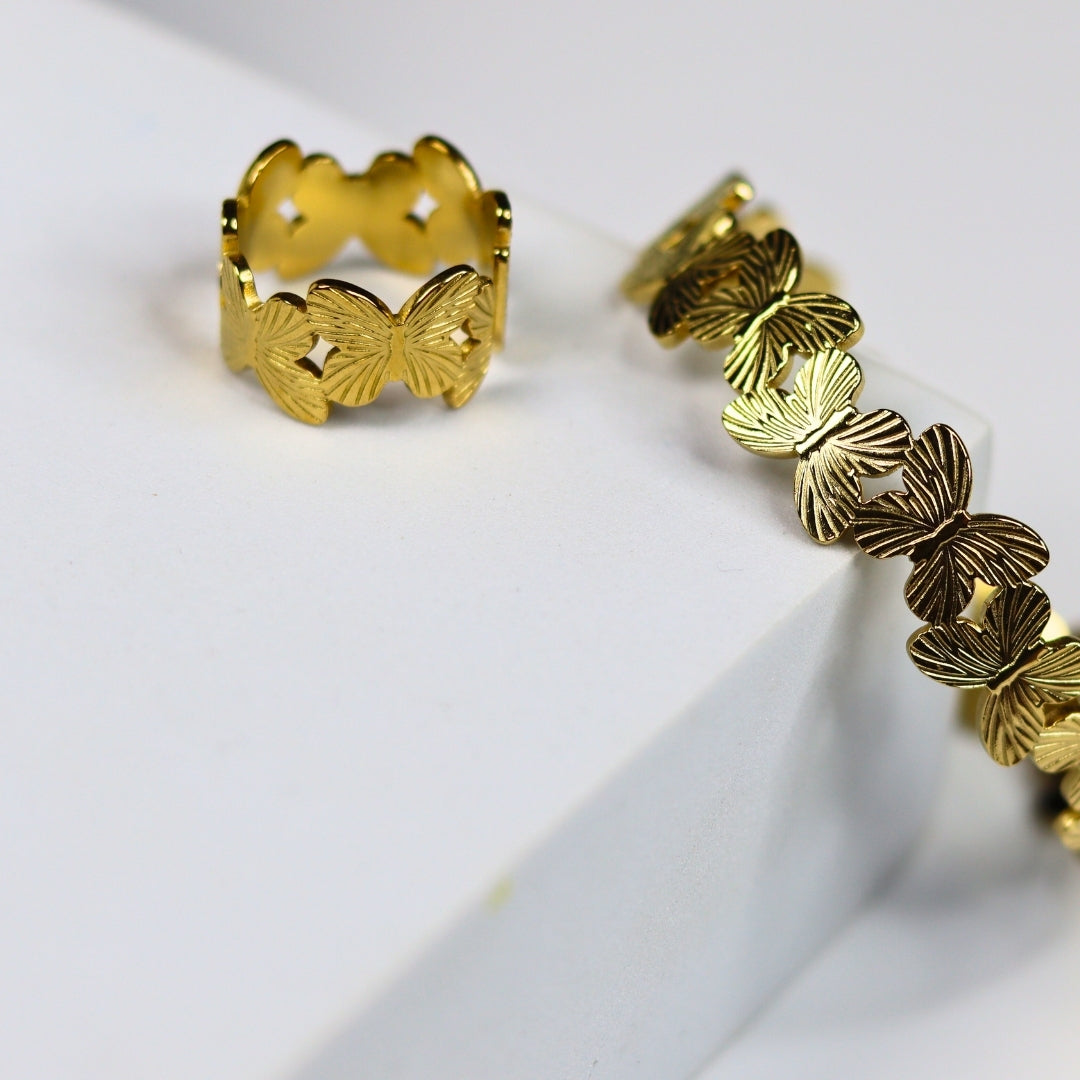 Butterfly Vintage Combo Set - 18k Gold Plated – Adorniq Jewellery