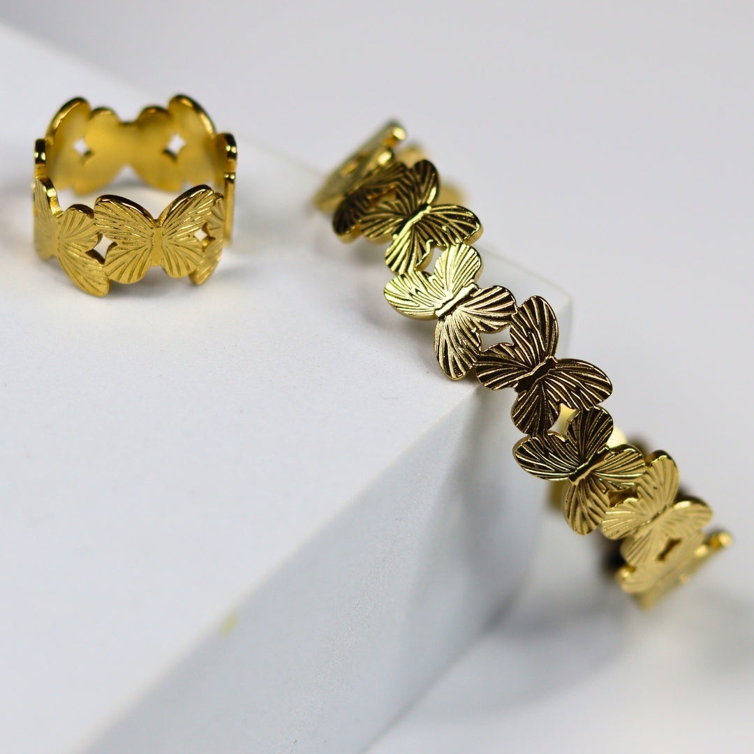 Butterfly Vintage Combo Set - 18k Gold Plated – Adorniq Jewellery